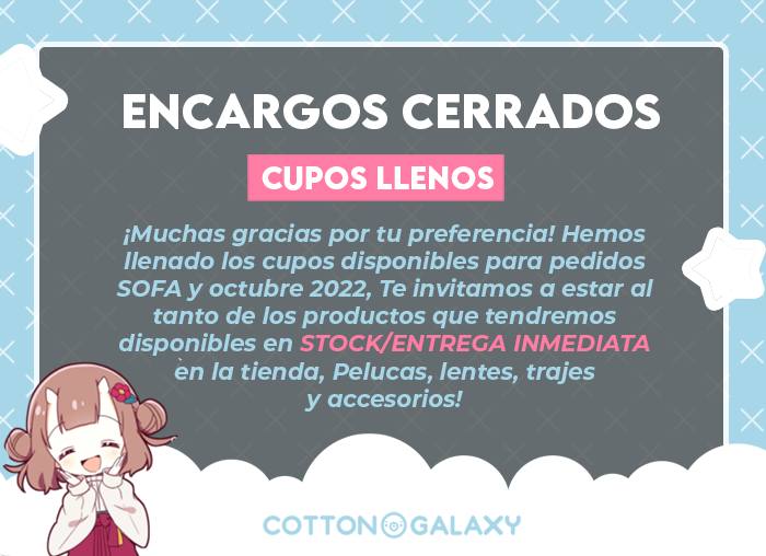 Tienda Cosplay Colombia | Cotton Galaxy | Pelucas y Circle Lens Bogotá